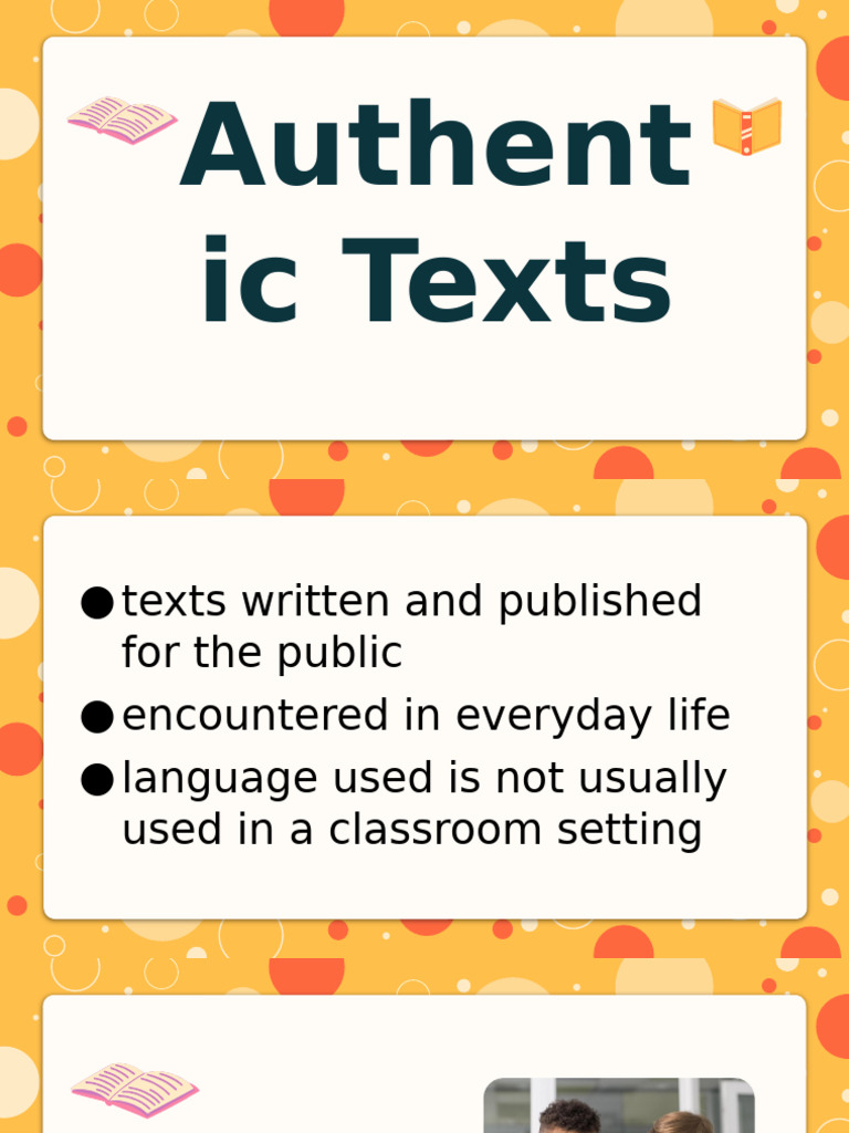 Authentic Texts Lesson | PDF