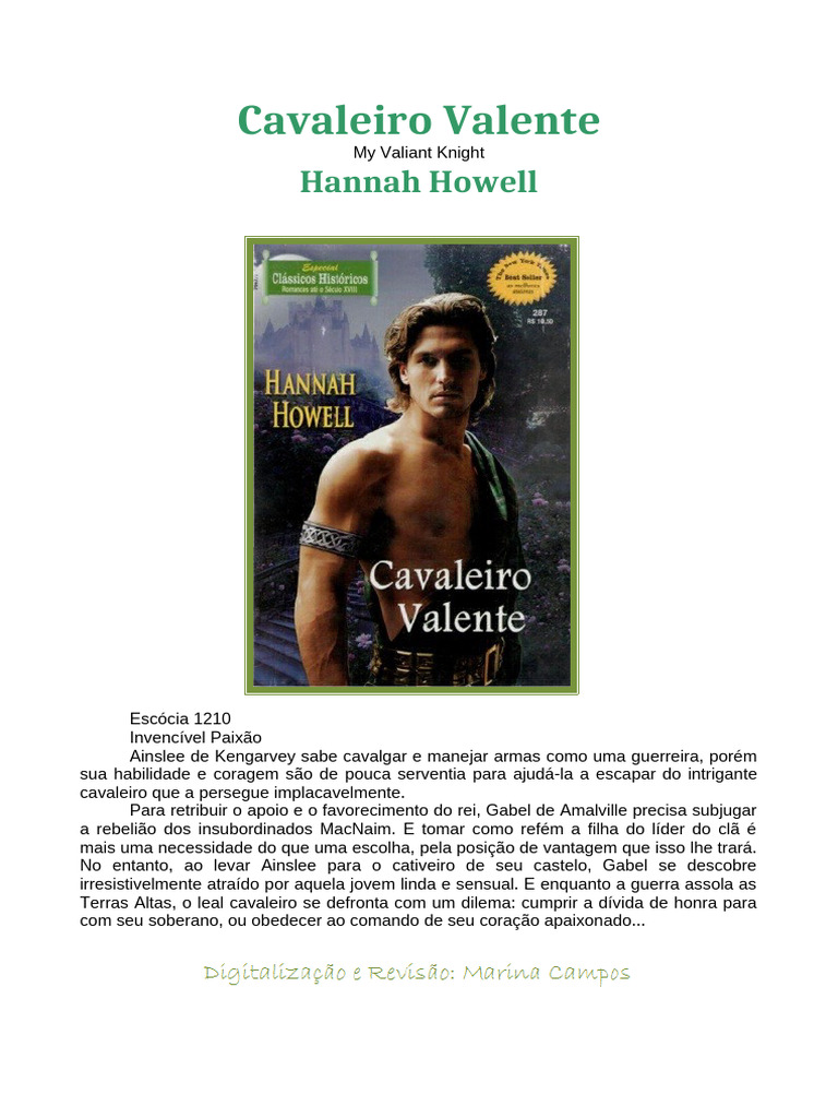 Hannah Howell - Cavaleiro Valente (CHE 287) | PDF