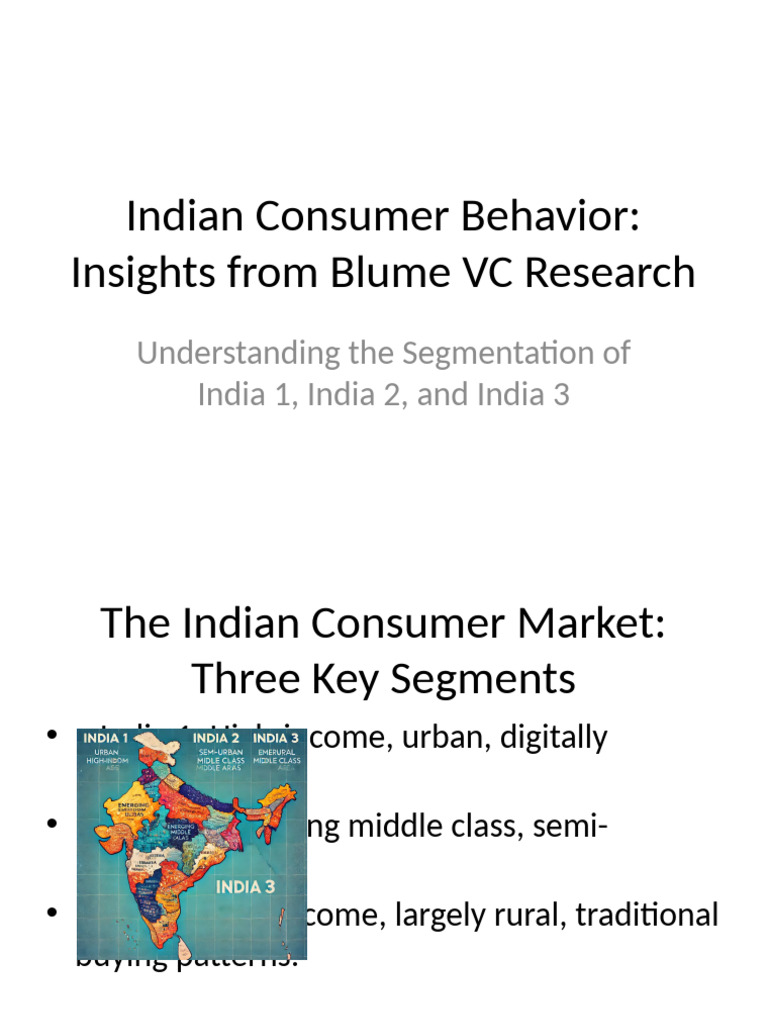 Indian Customer Behavior Blume VC Presentation Refined | PDF