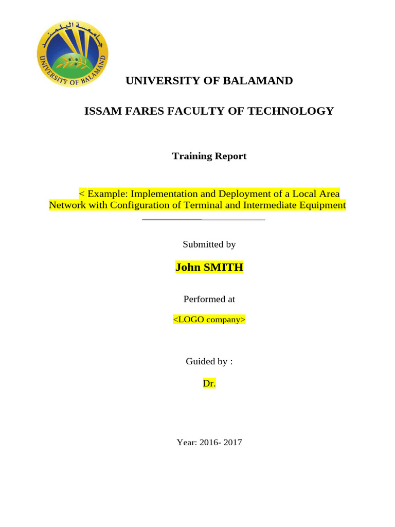 Training Report Template - English | PDF