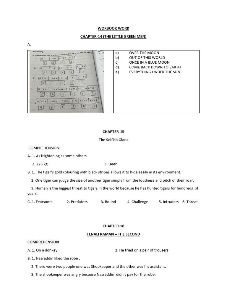 Workbook Work Ch 14,15,16,17 | PDF