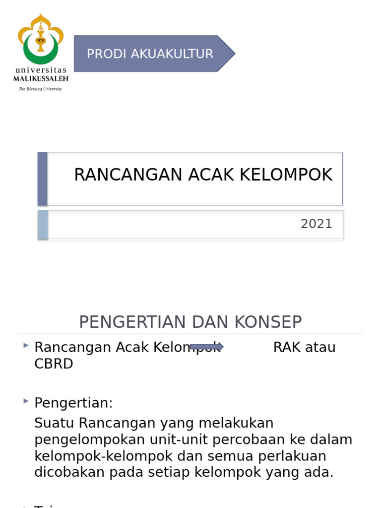 Konsep Rancangan Acak Kelompok | PDF