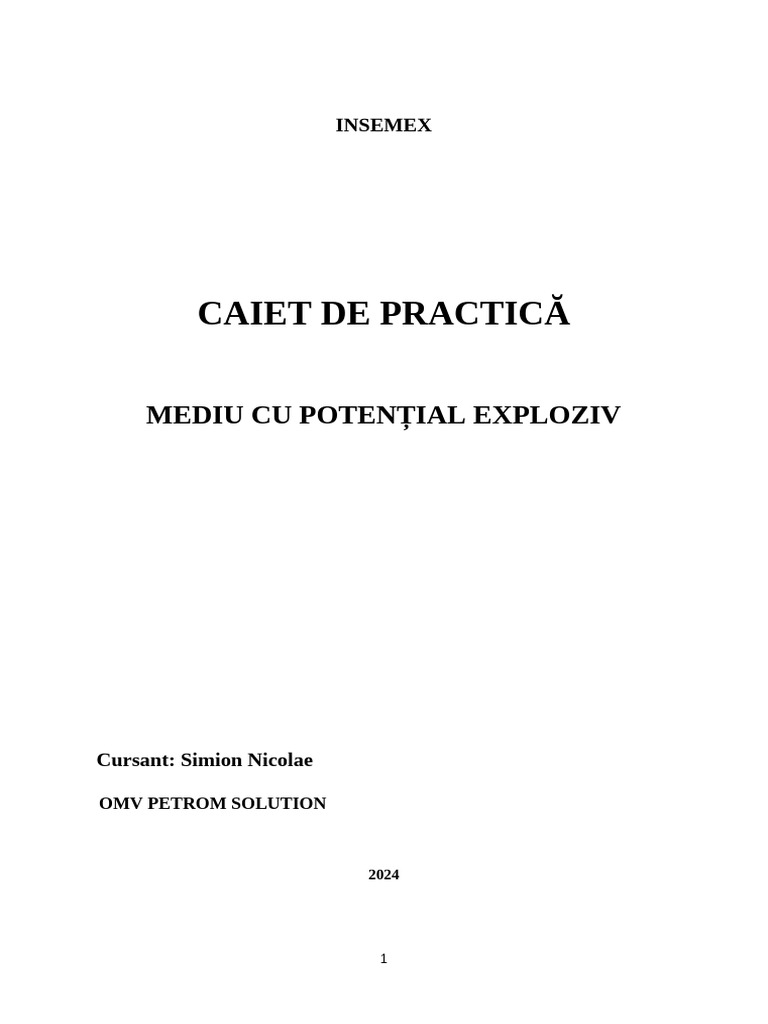 Caiet Practica Simion Nicolae | PDF