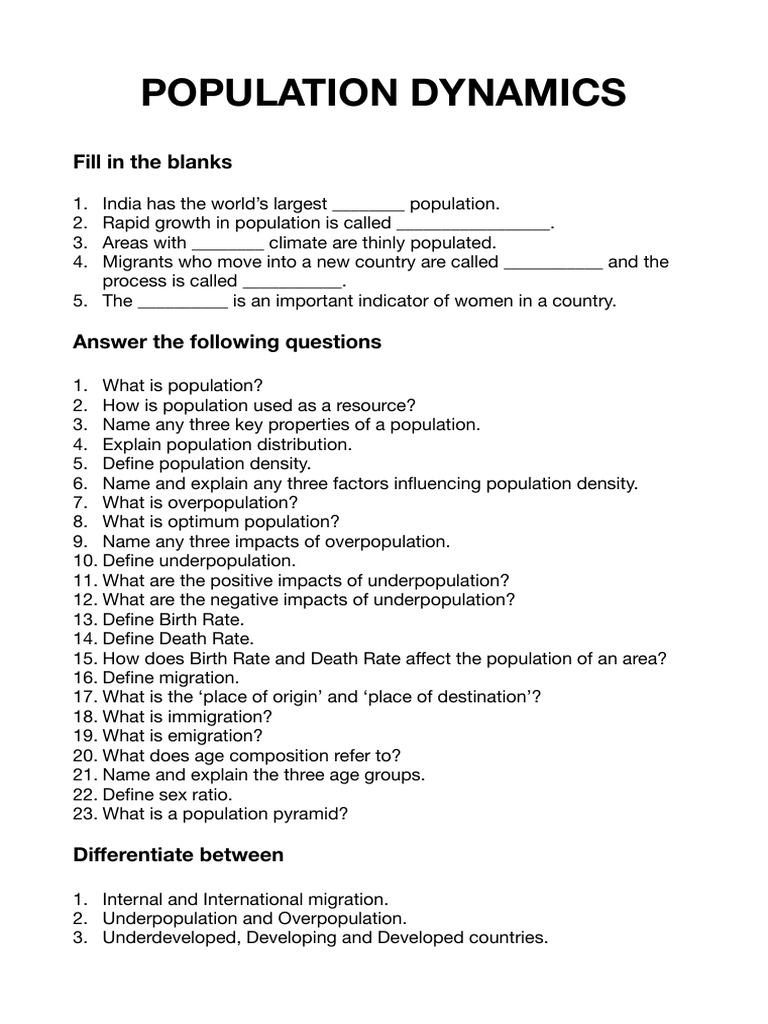 Population Dynamics | PDF