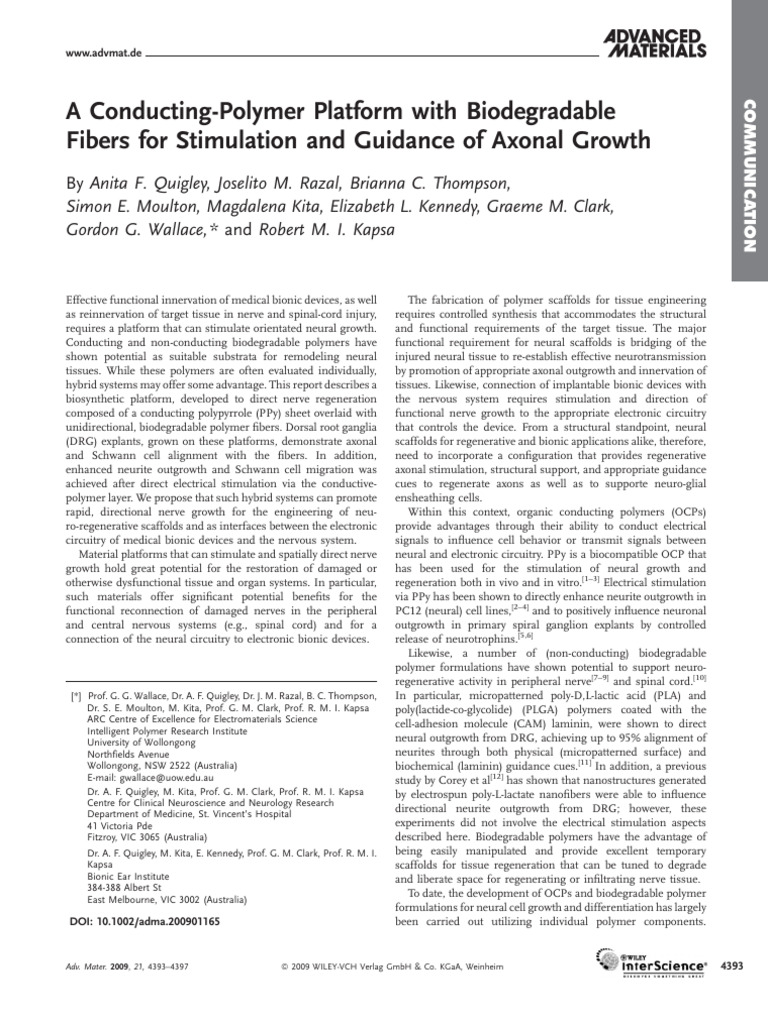 Advanced Materials - 2009 - Quigley - A Conducting‐Polymer Platform ...