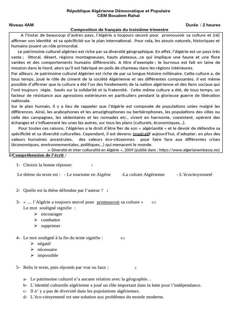 BEM Blanc, Sujet Inédit. | PDF