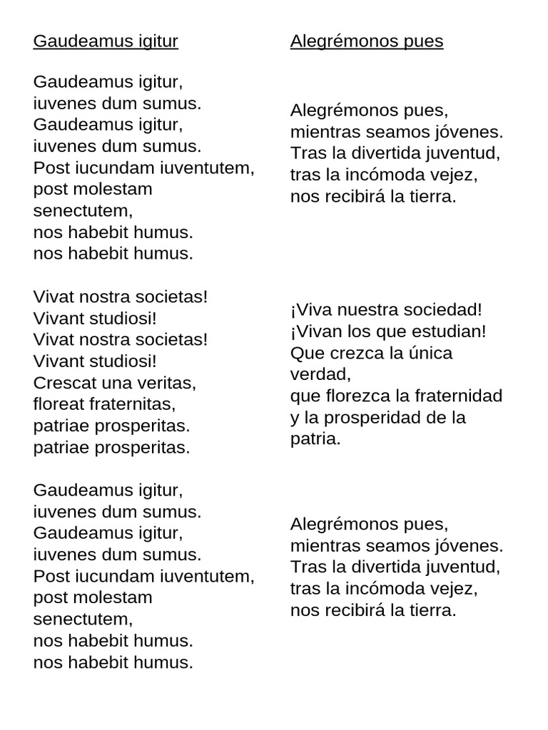 Gaudeamus Igitur | PDF