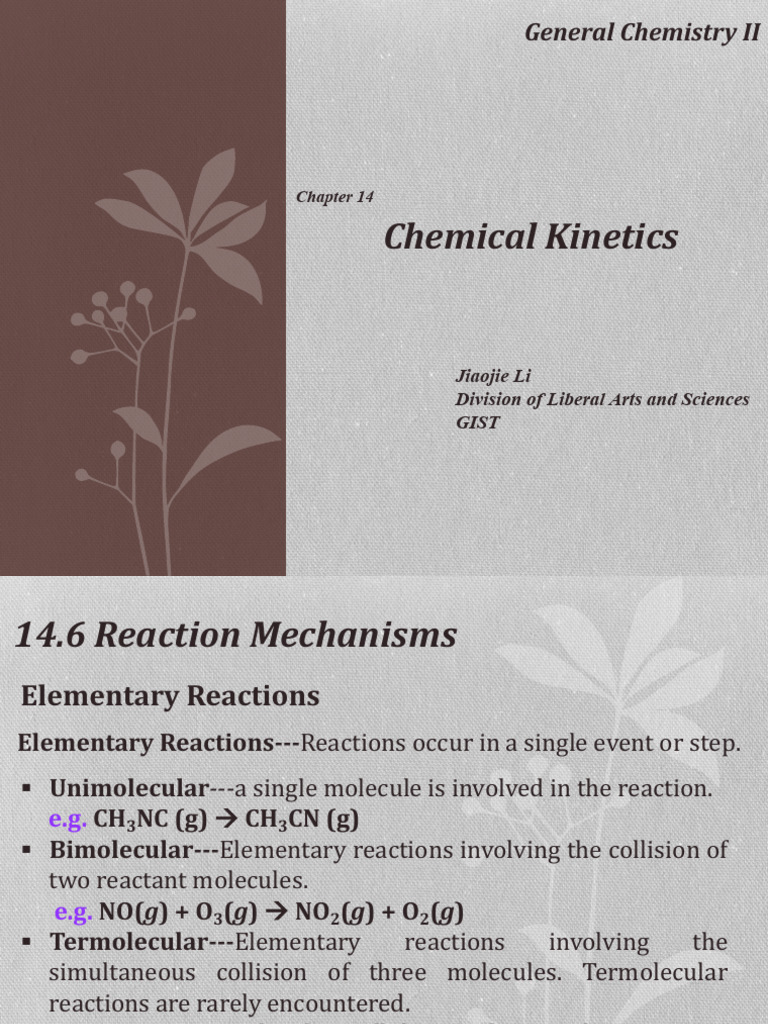 Chapter 14 Chemical Kinetics - 20240910 | PDF