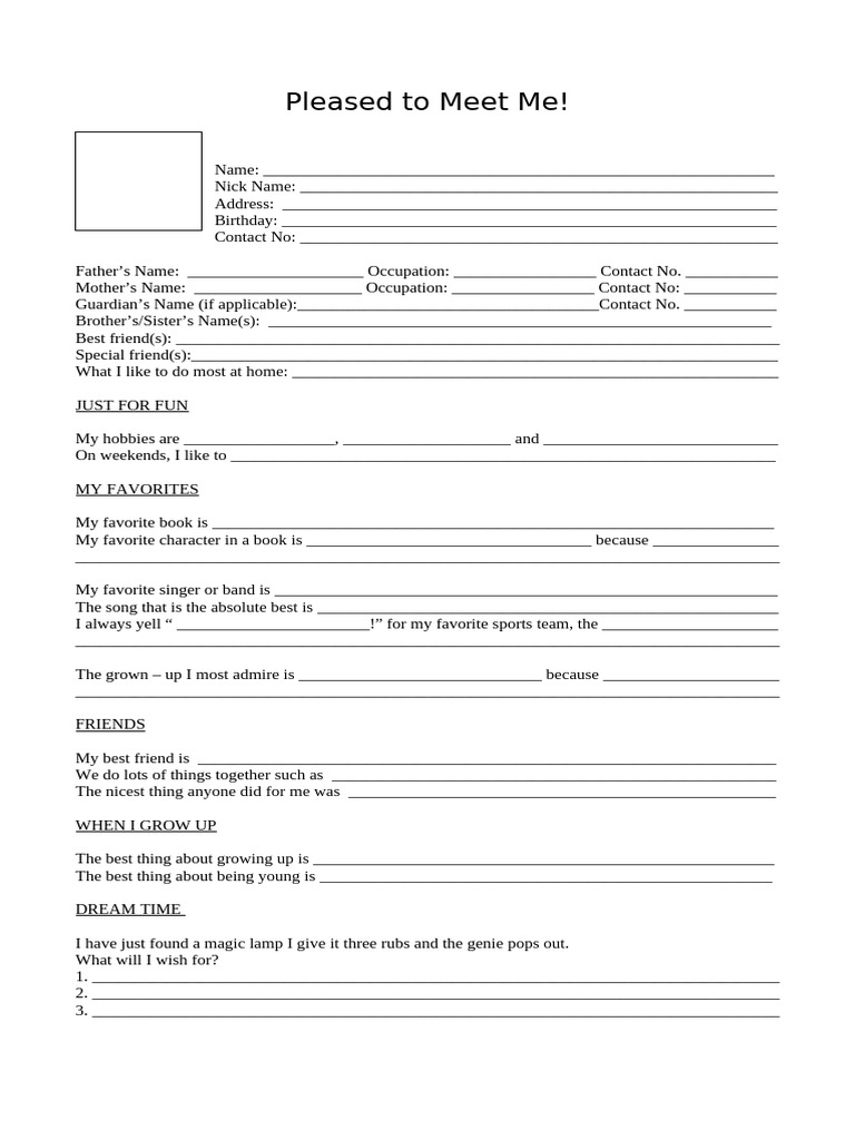 Pleased To Meet Me | PDF