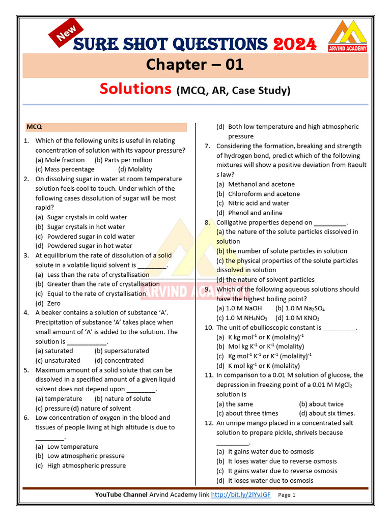 Objective Question Chap 1 Solution | PDF