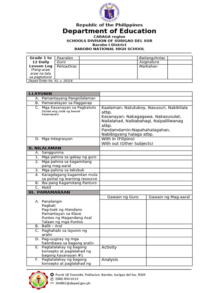 Daily Lesson Plan SSC | PDF