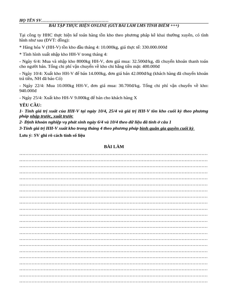 Bai Tap Nop LMS | PDF