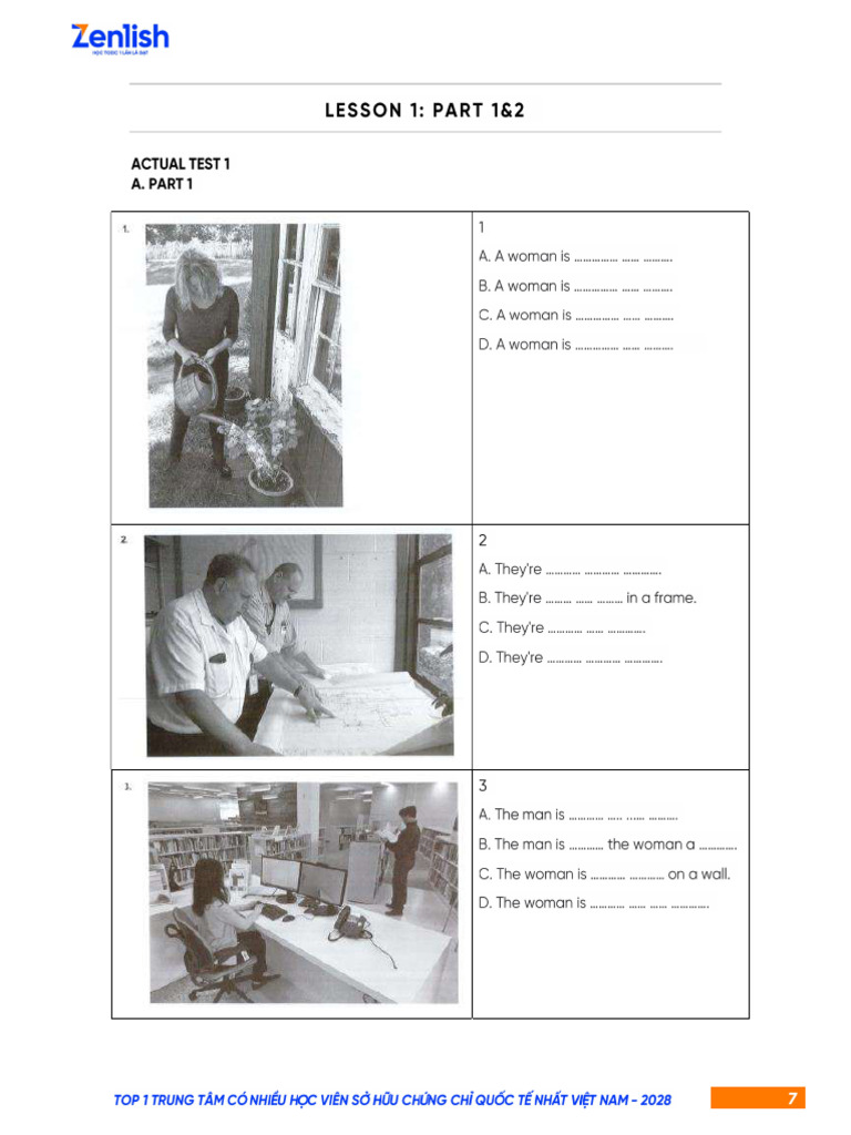 Giáo Trình Camp Bomb TOEIC LC 1 - 6.6.2024 | PDF