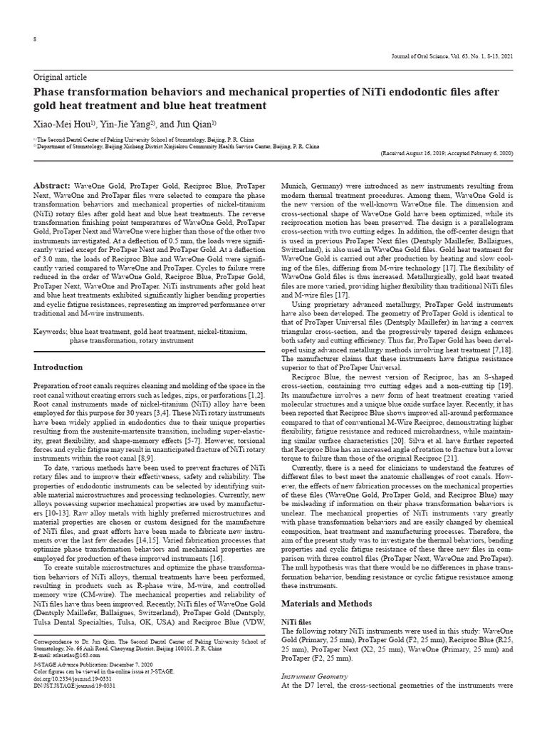Phase Transformation Behavior and Mechanical Properties | PDF