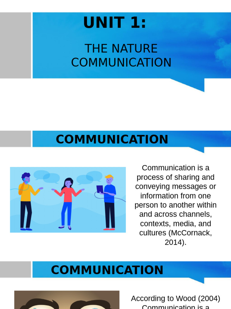 Module 1 Nature of Communication 1 | PDF