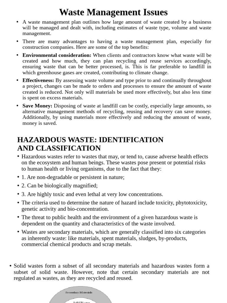 Unit 2 - Waste Management Issues | PDF
