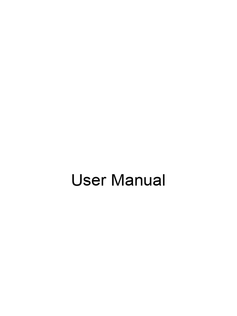 User Manual V1.0 | PDF User Manual V1.0 | PDF