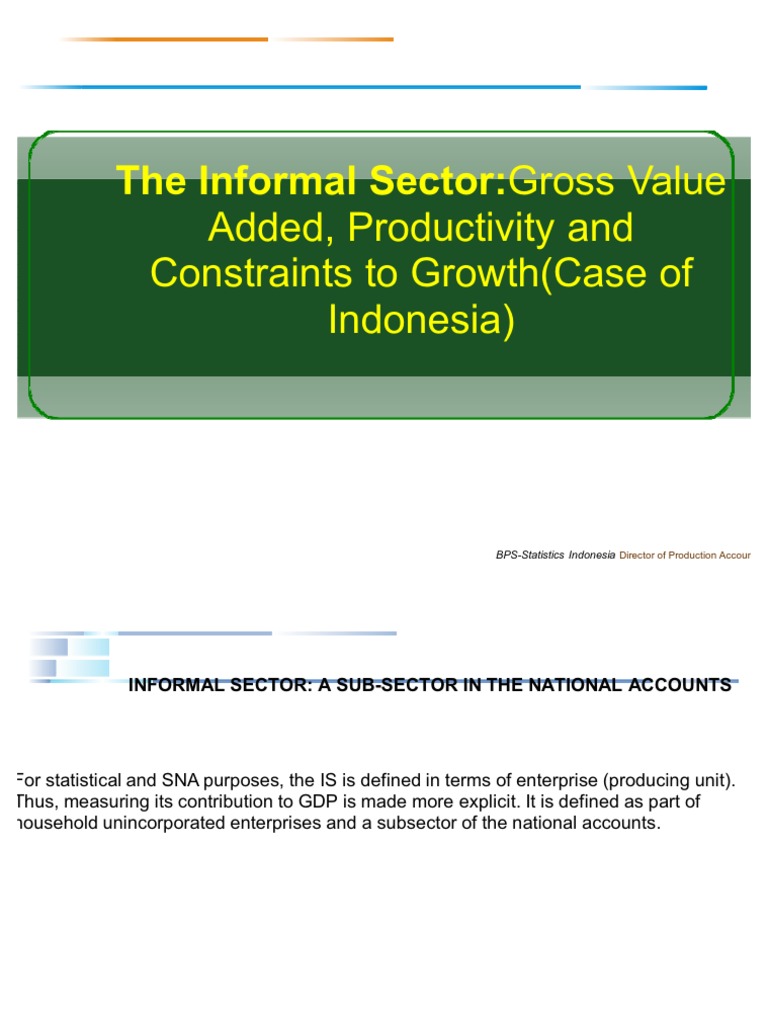 The Informal Sector in Indonesia (Result) | PDF | Informal Sector ...