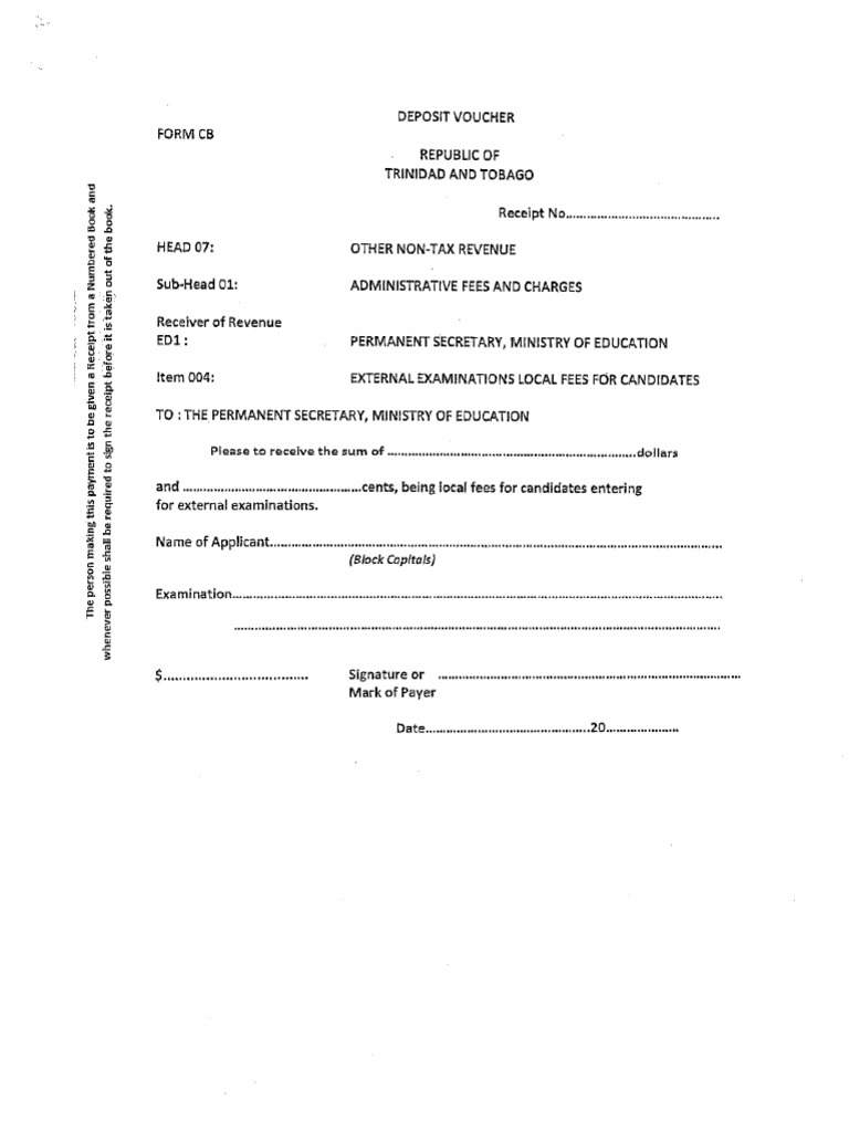 Deposit Voucher CB | PDF