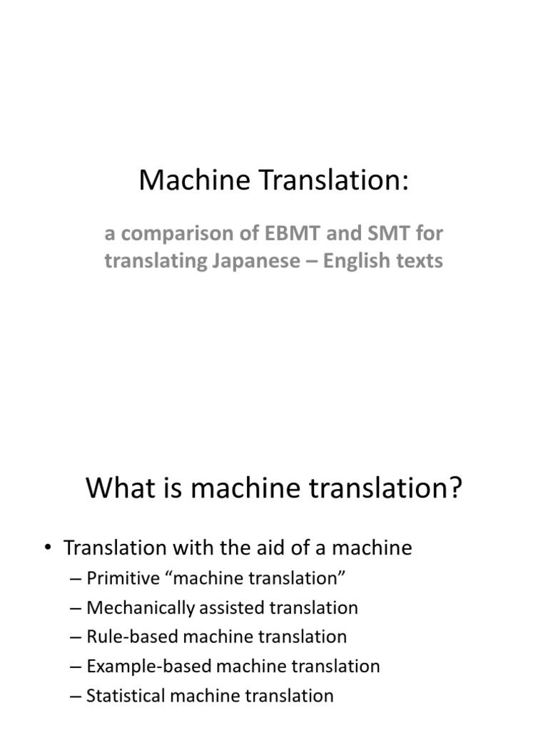 Rule-Based Machine Translation Overview | PDF | Computers