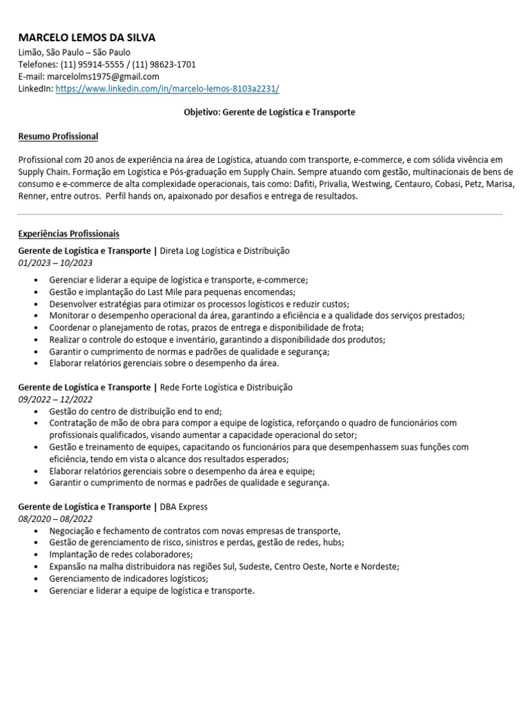 CV Marcelo Silva | PDF