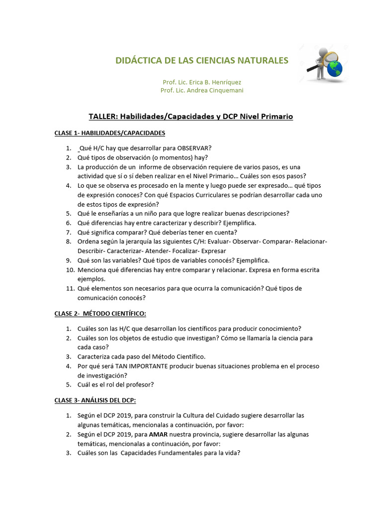 Clase 4. Guía de Estudio H y Cap. DCP N.primario | PDF