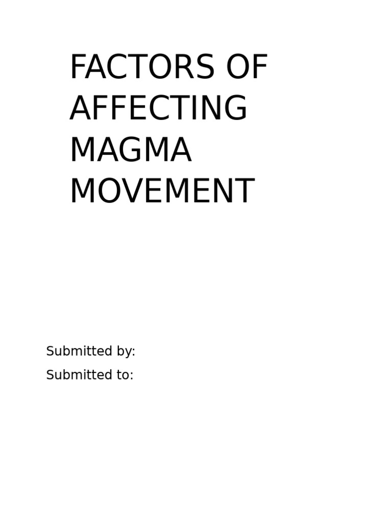 Factors of Affecting Magma Movement 1 | PDF