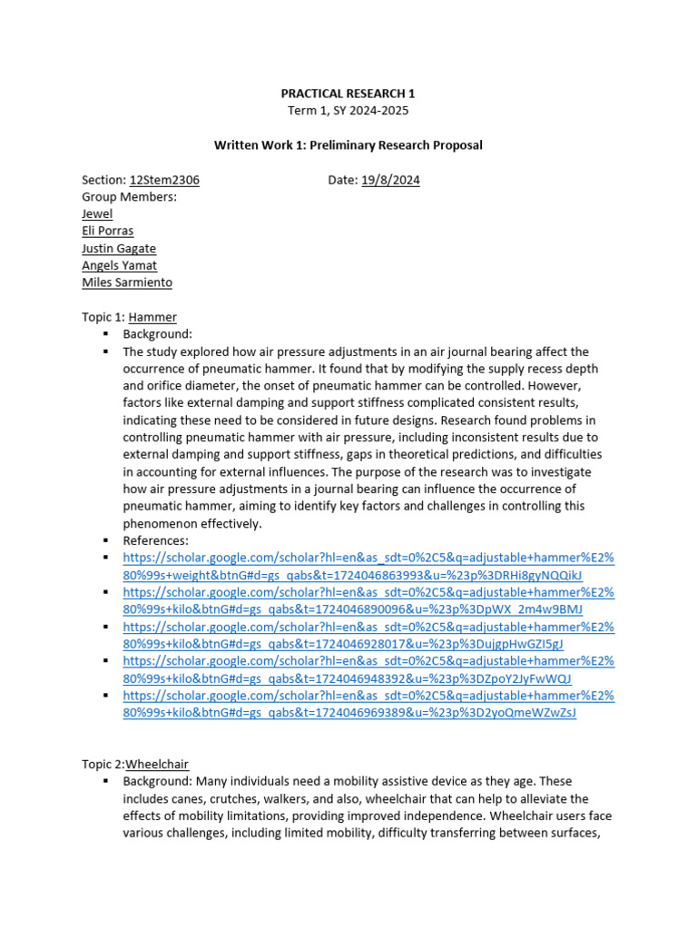 PR1 - WW1 Template | PDF