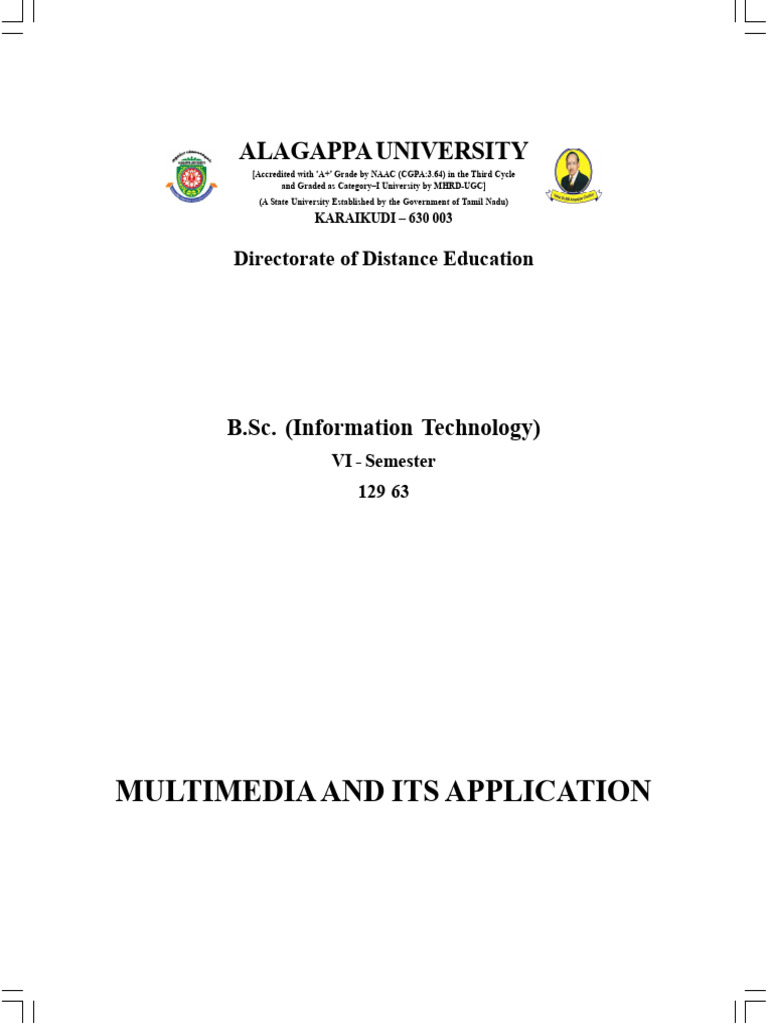 Ug B.sc. Information Technology 129 63 Multimedia and Its Application ...