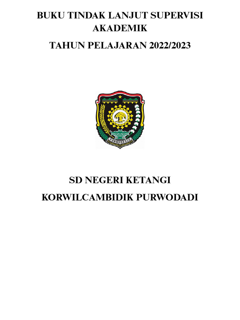 Cover Buku Tindak Lanjut Supervisi Akademik | PDF