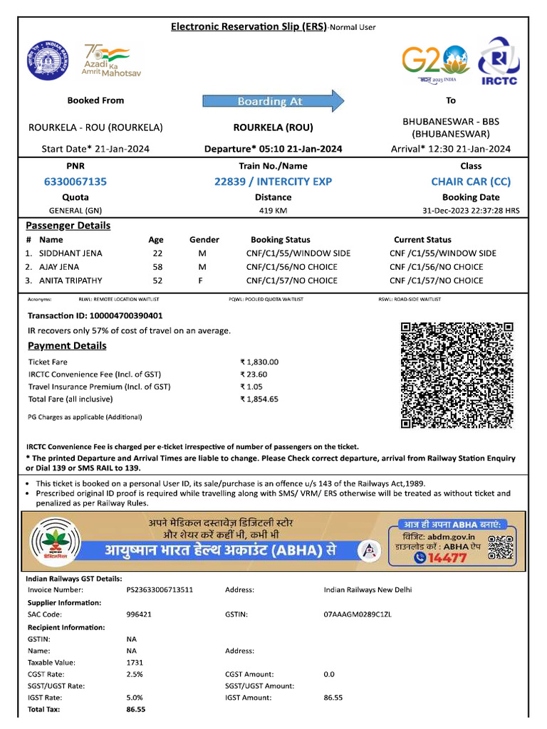 Ticket 21-01-2023 | PDF