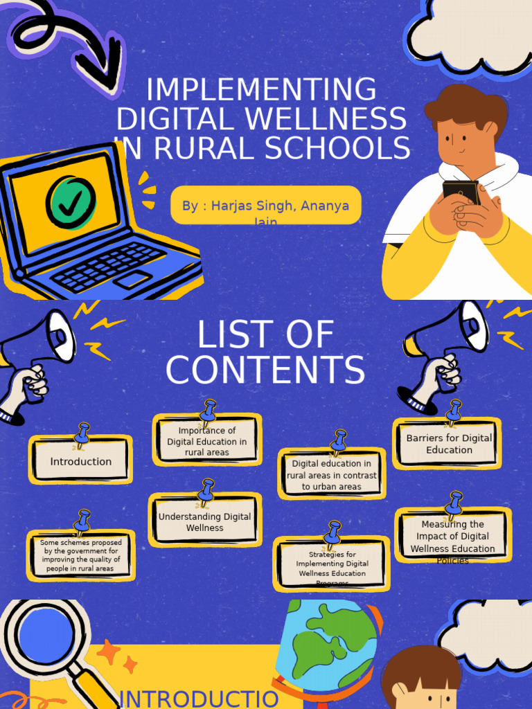 Blue and Yellow Illustrative Digital Education Presentation | PDF