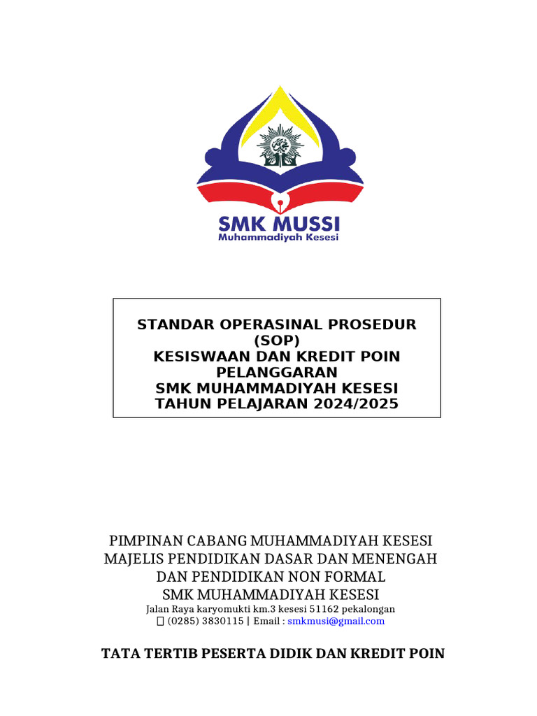 Tatib Dan Kredit Poin New Kesiswaan | PDF