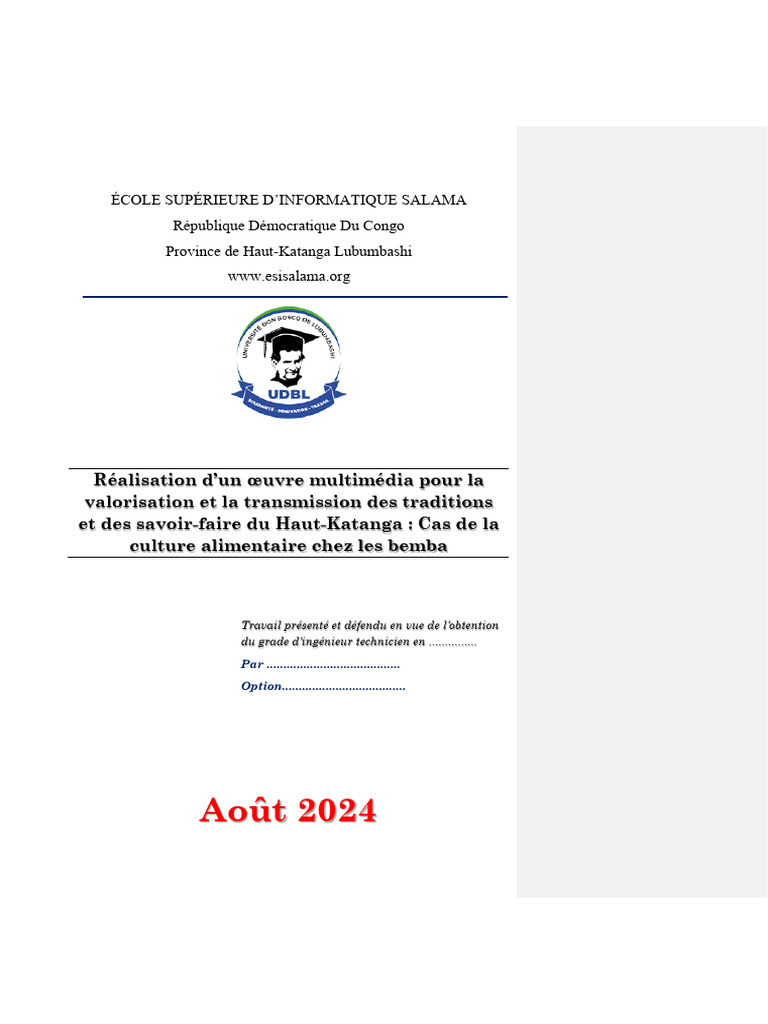 UDBL TFC NGOIE KASONGO new | PDF