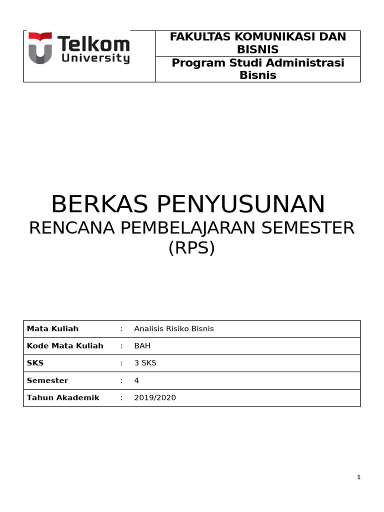 20 - RPS Business Risk Analysis (ENGLISH) | PDF