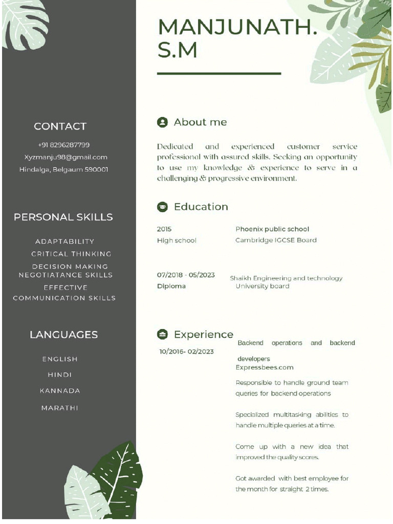 Resume 2023 | PDF