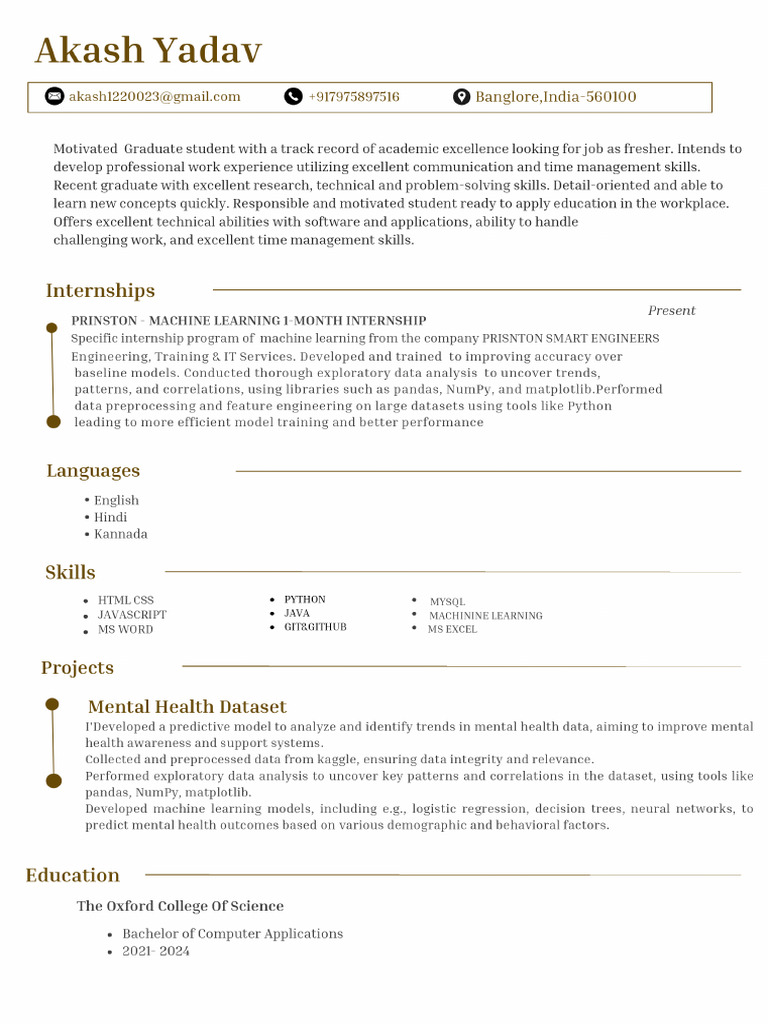 Resume Format | PDF