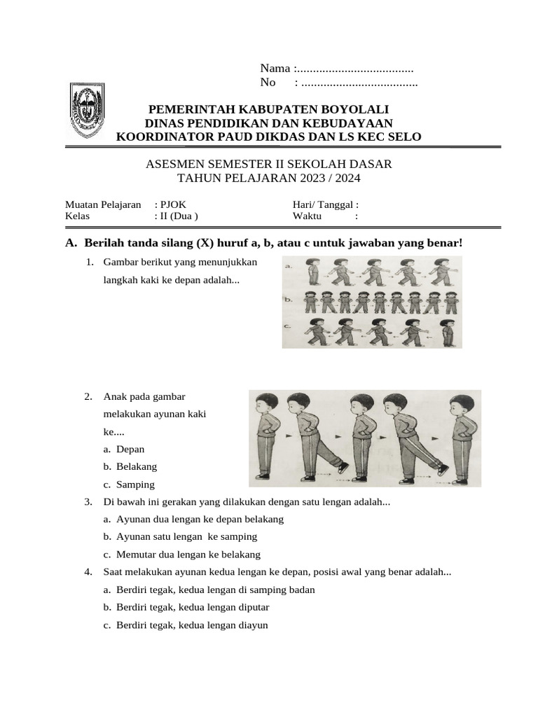 SOAL Penjas Kelas 2 | PDF