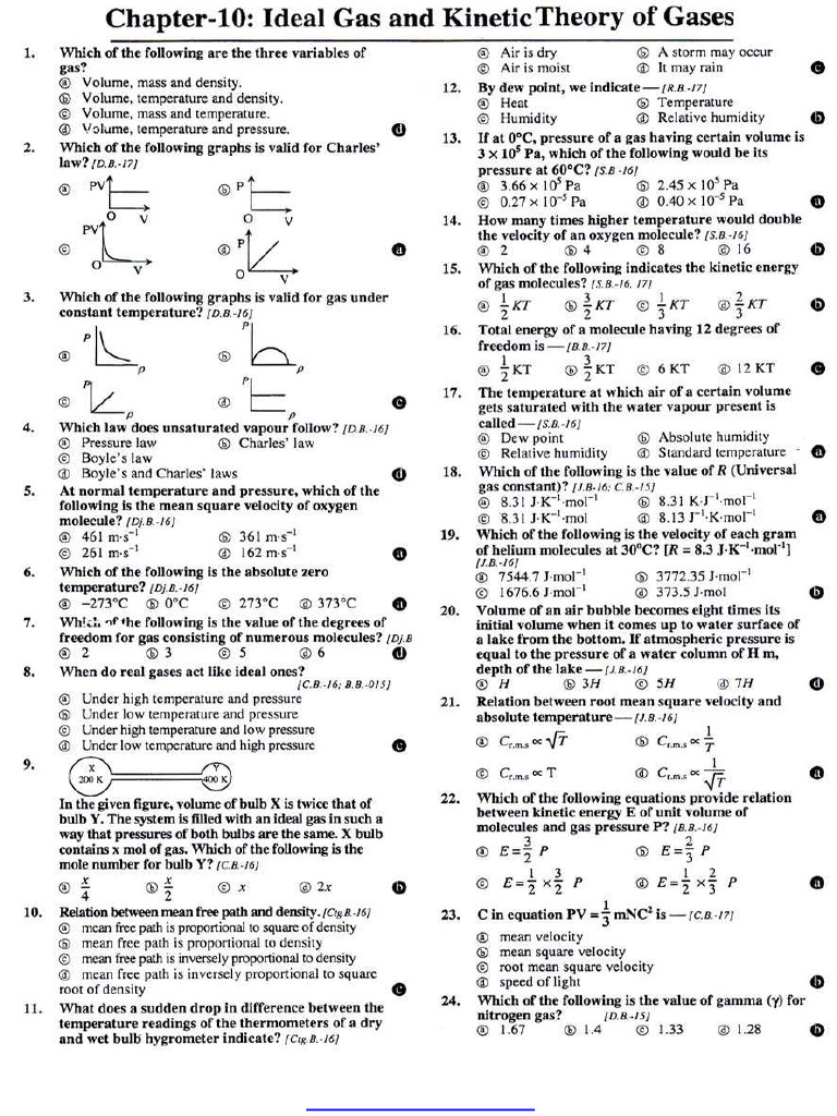 Ev HSC Physics 1st Paper 10th Chapter MCQ Question Answer | PDF