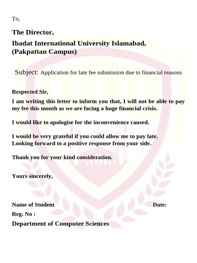 Application To Campus Director | PDF