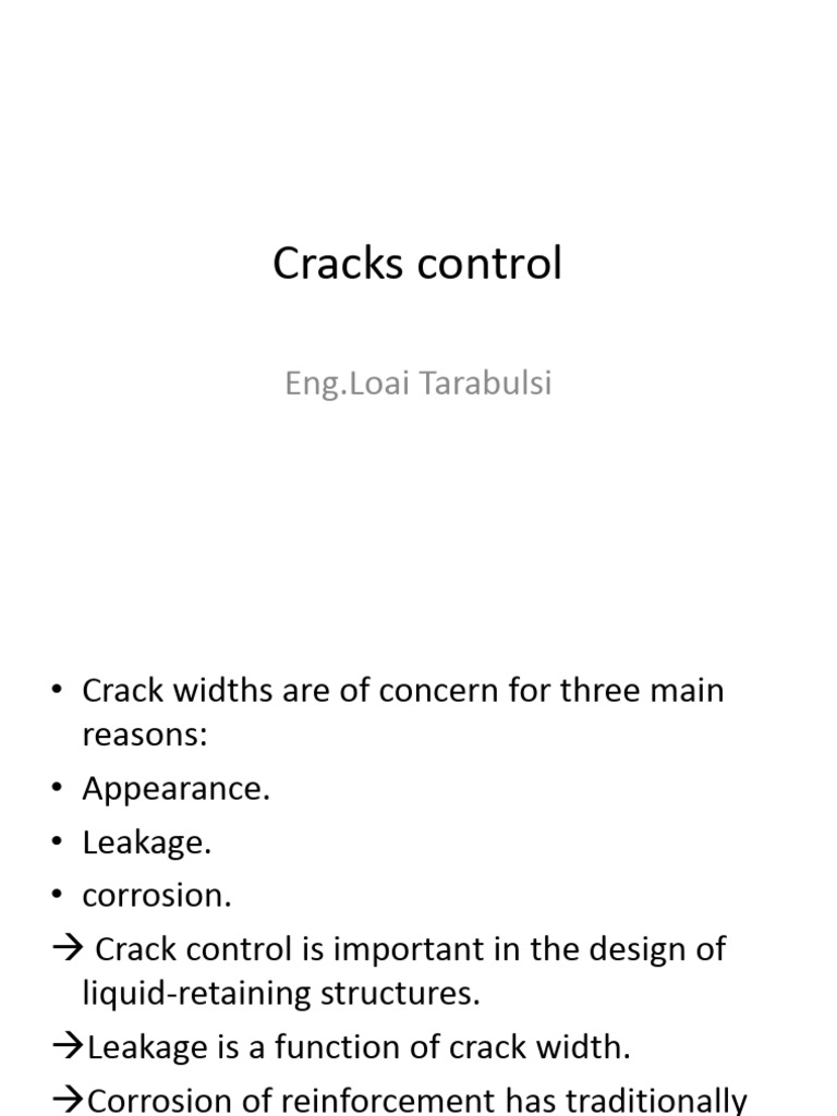 Cracks Control | PDF