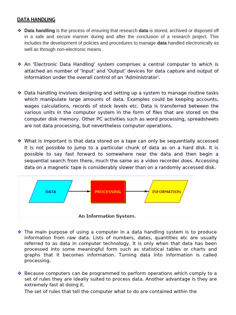 Data Handling | PDF