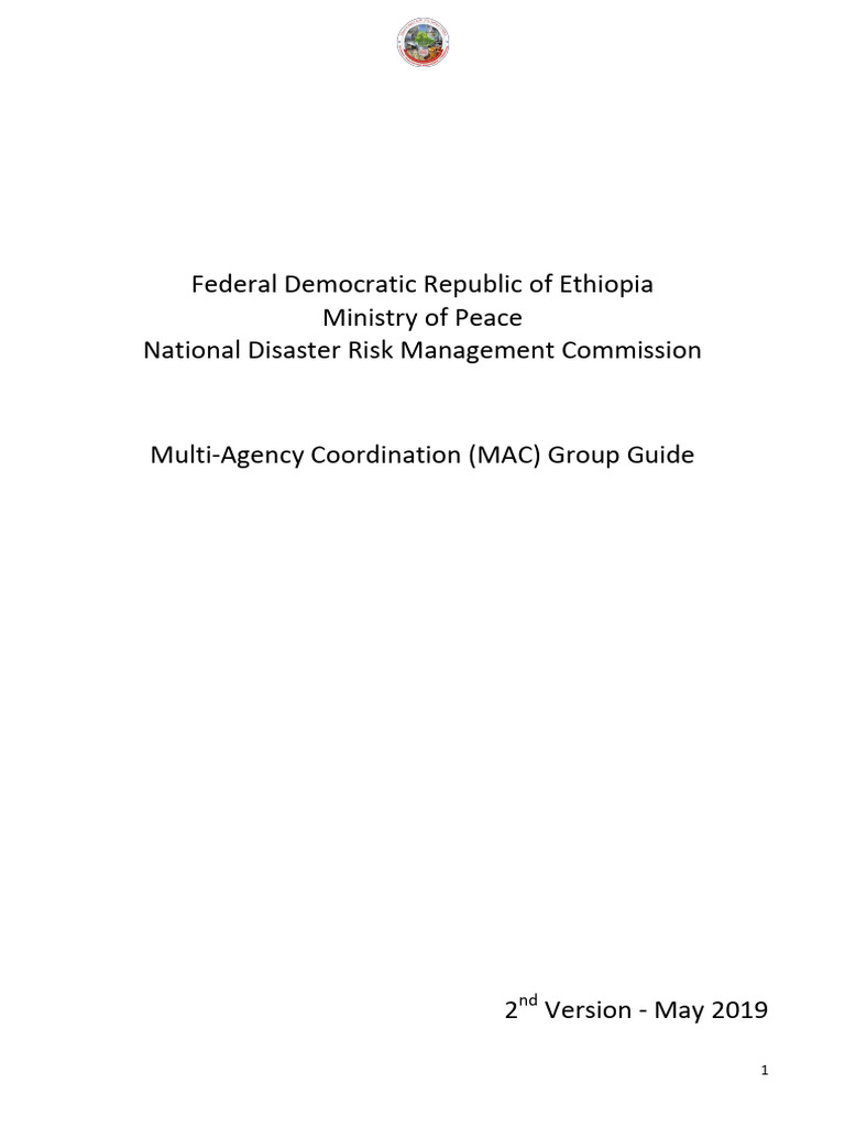 Multi-Agency Coordination (MAC) Group Guide | PDF