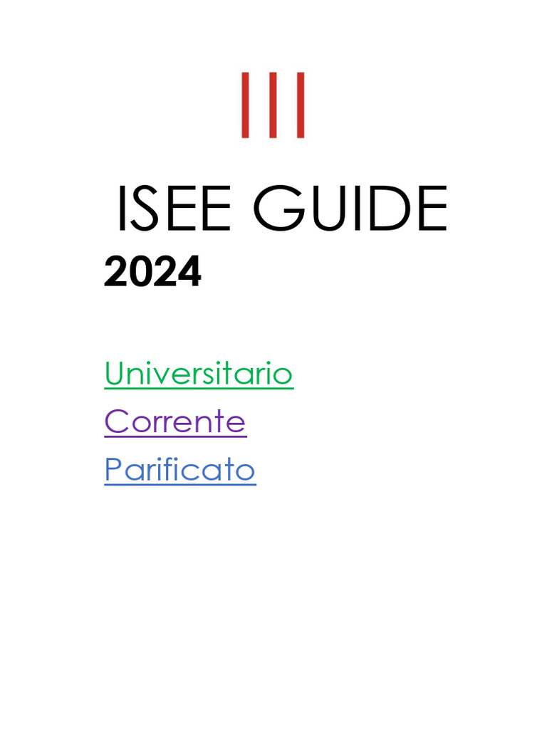 ISEE Guide - ENGLISH - 20242025 - UNIVPARIFCORR | PDF | Welfare | Pension