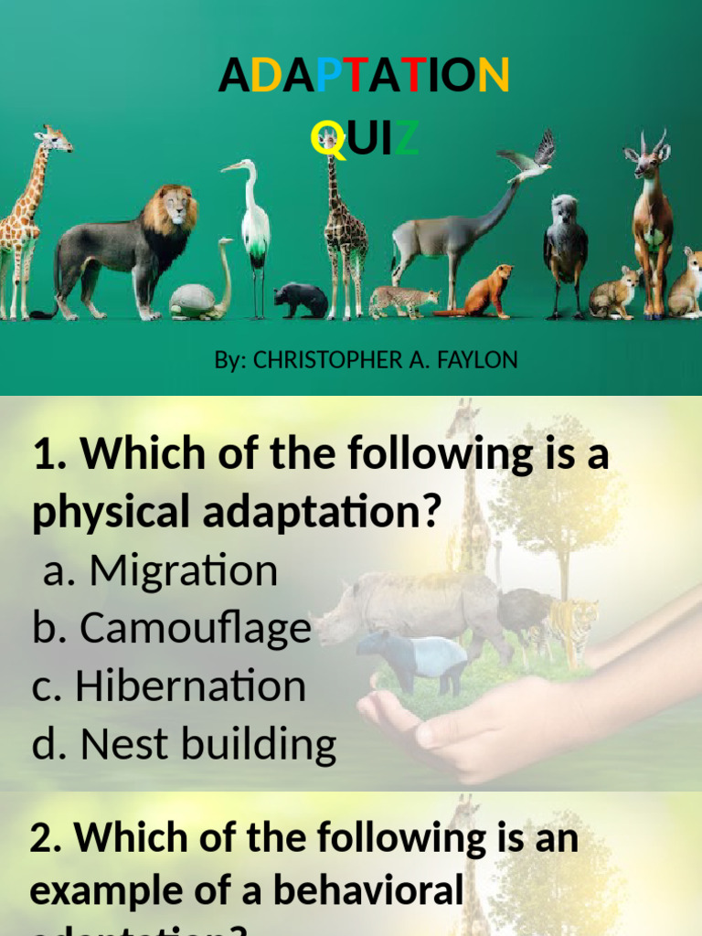 aDAPTATION QUIZ | PDF