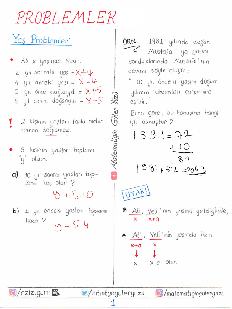 Yaş Problemleri konu77 | PDF