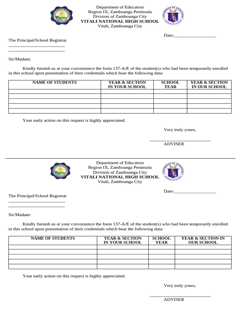REQUEST-FORM-REGISTRAR | PDF