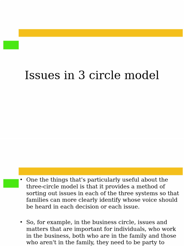Navigating the Three-Circle Model Issues | PDF | Family | Business