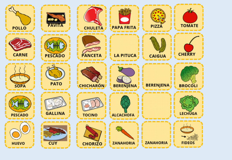 Mantel Comida Plantilla PDF | PDF