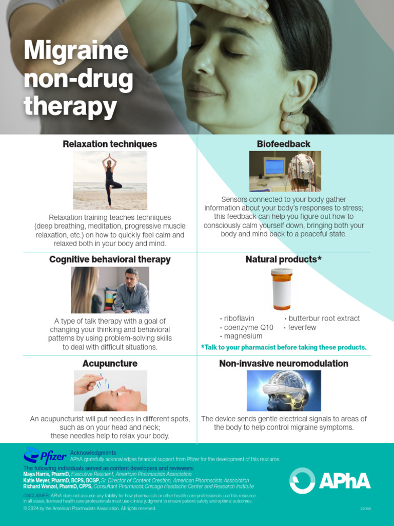Migraine Non Drug Therapy | PDF | Migraine | Medicine